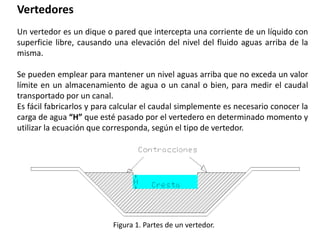 Hidraulica 1 cap 5 vertedores y compuetas 2013_1_2 | PDF
