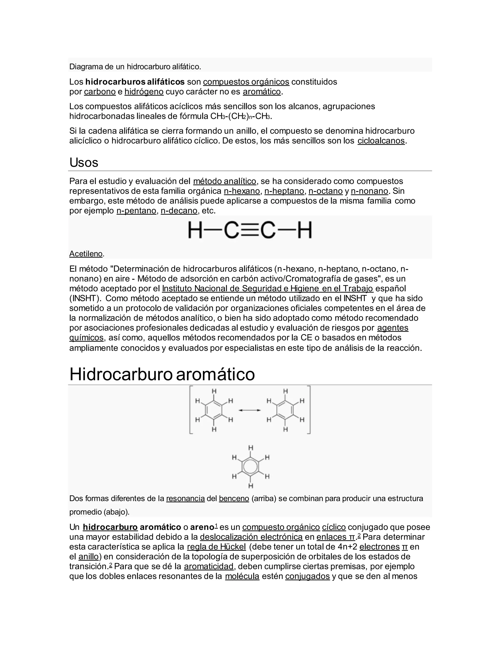 compuestos orgánicos hidrocarburos | DOCX
