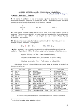 Hidrocarburos reglas-nomenclatura | PDF