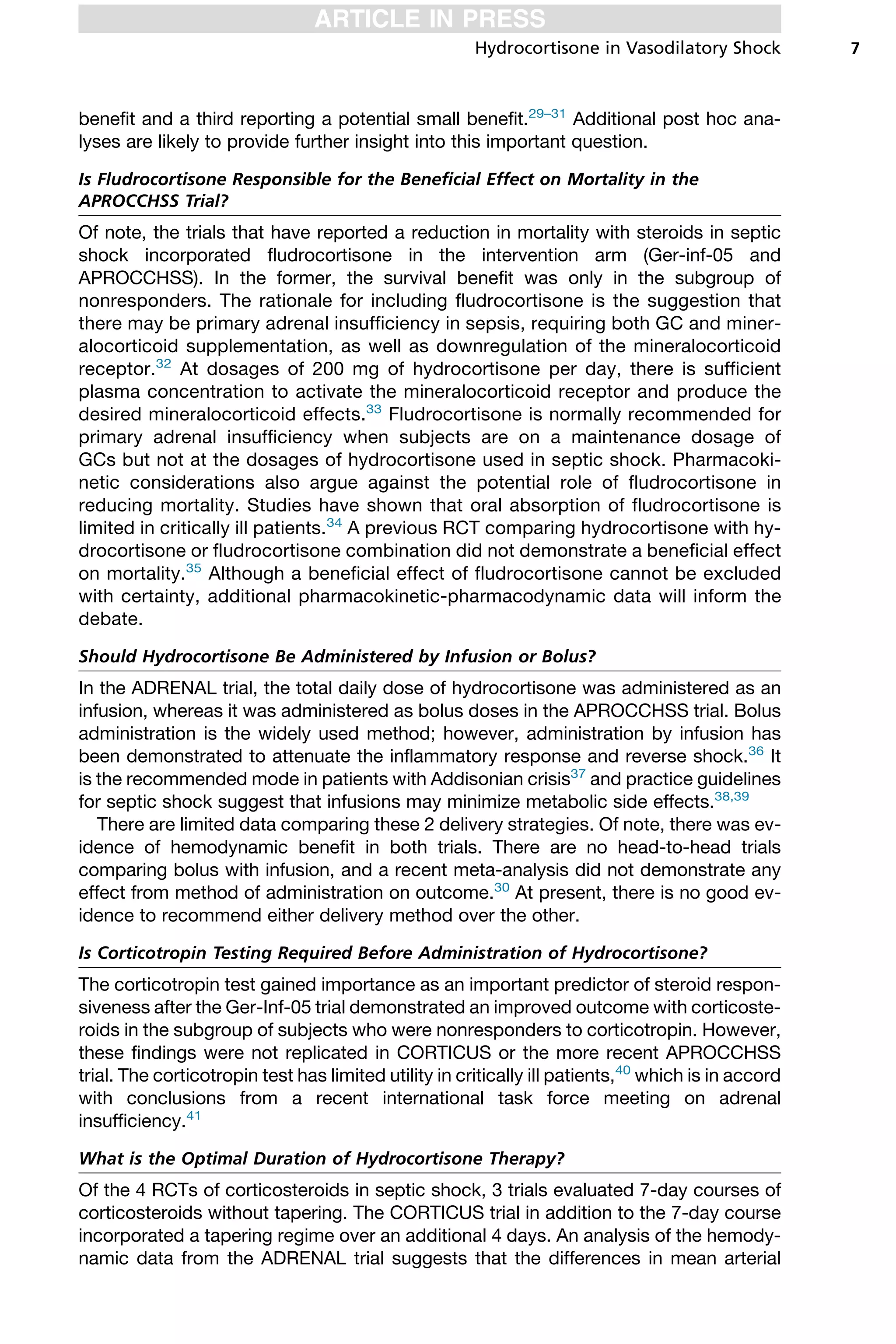 Hidrocortisona en shock vasodilatado | PDF