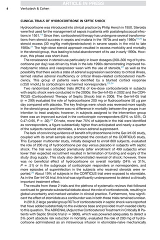 Hidrocortisona en shock vasodilatado | PDF