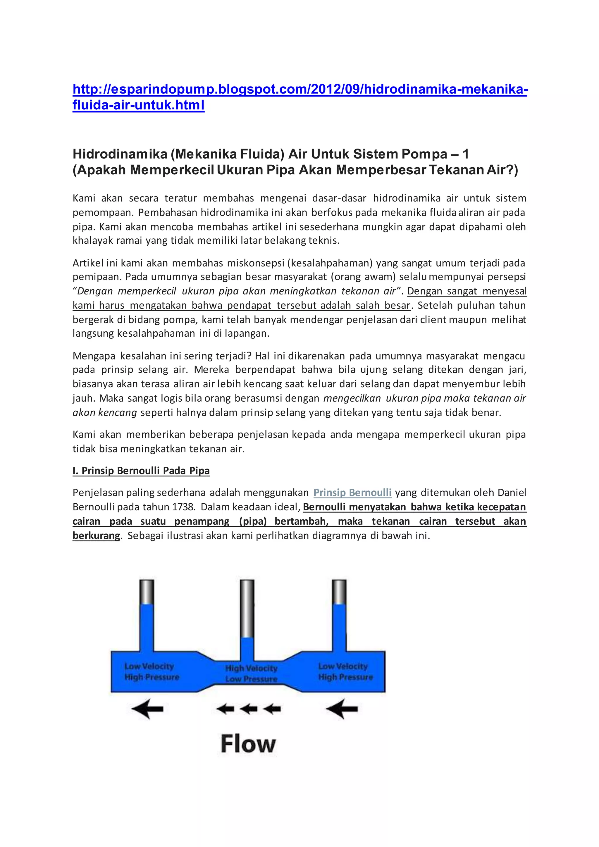 Hidrodinamika (mekanika fluida) | DOCX