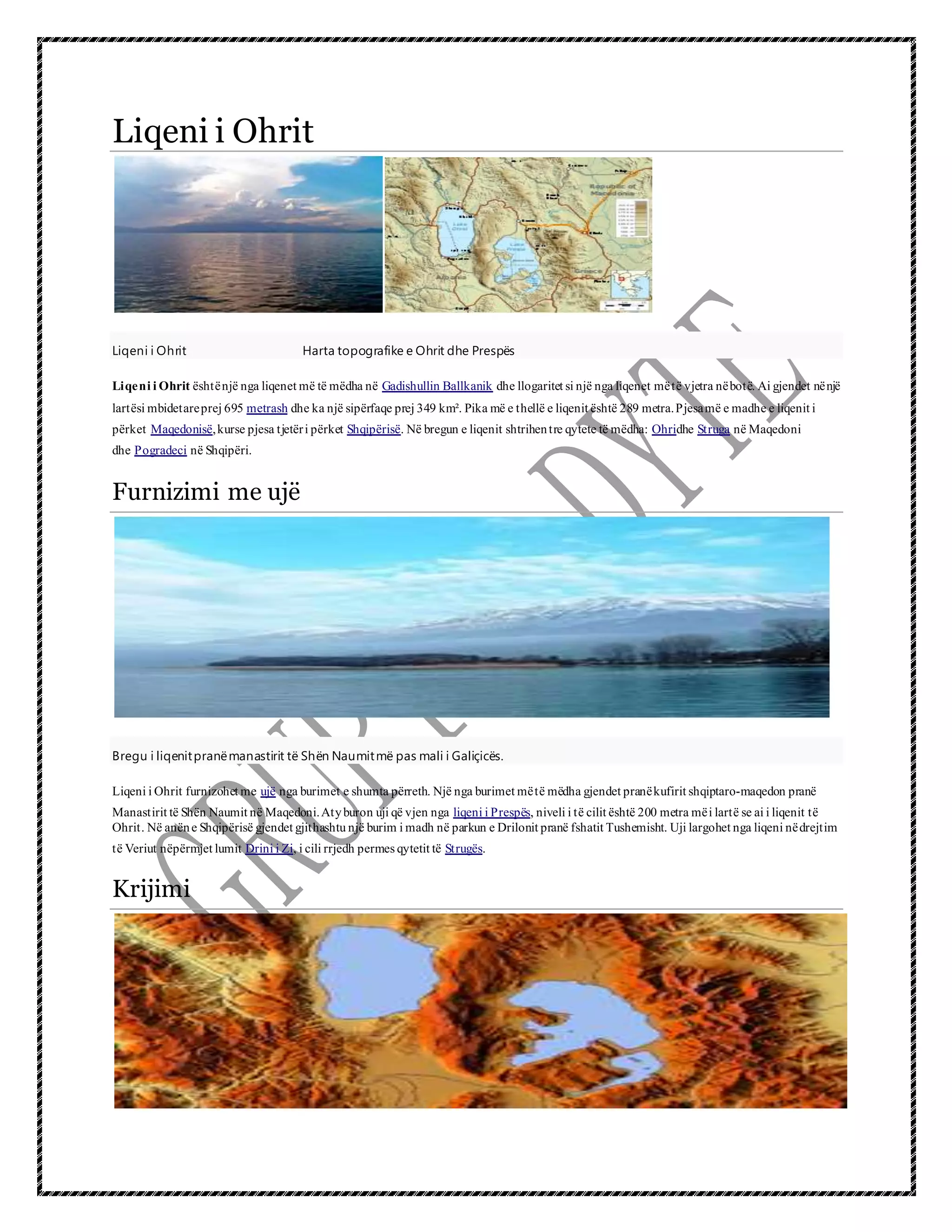 Hidrografia e trevave shqiptare | DOCX