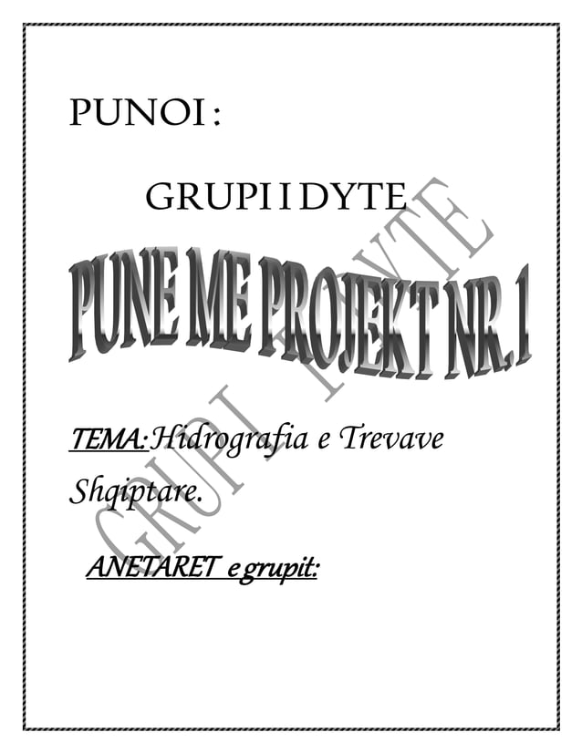 Hidrografia e trevave shqiptare | DOCX