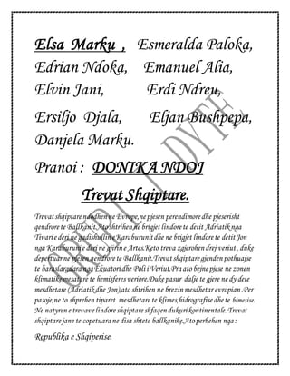 Hidrografia e trevave shqiptare | DOCX