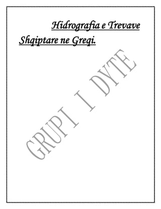 Hidrografia e trevave shqiptare | DOCX