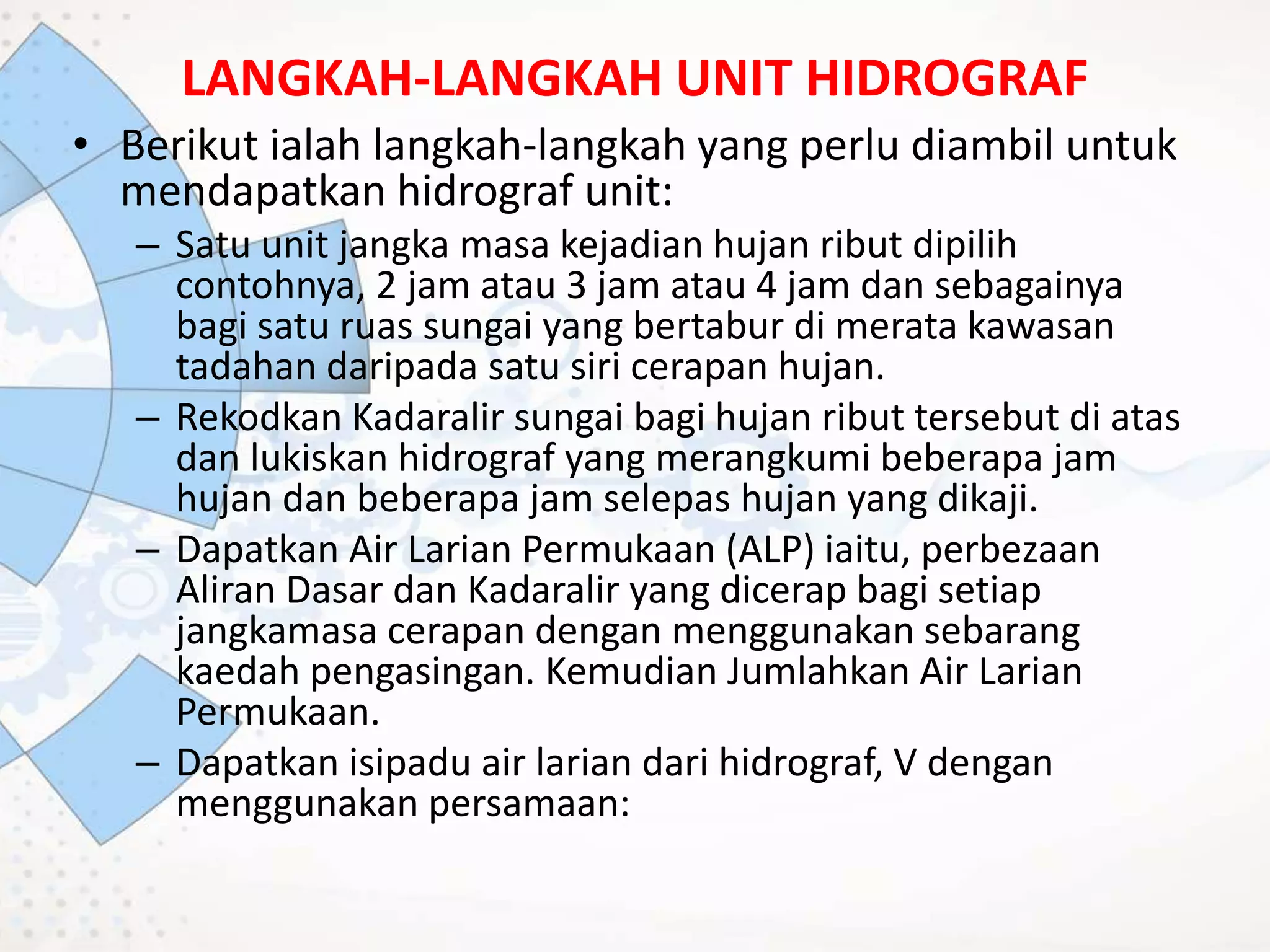 Hidrograf unit tunggal | PPTX