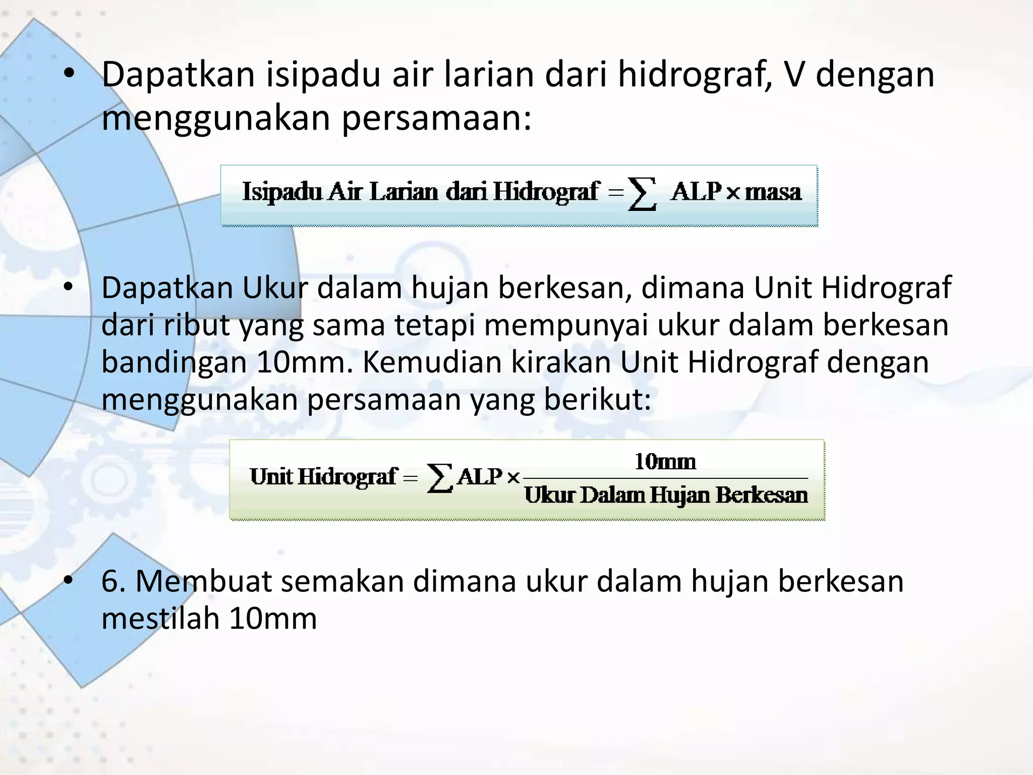 Hidrograf unit tunggal | PPTX