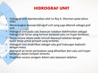 Hidrograf unit tunggal | PPTX