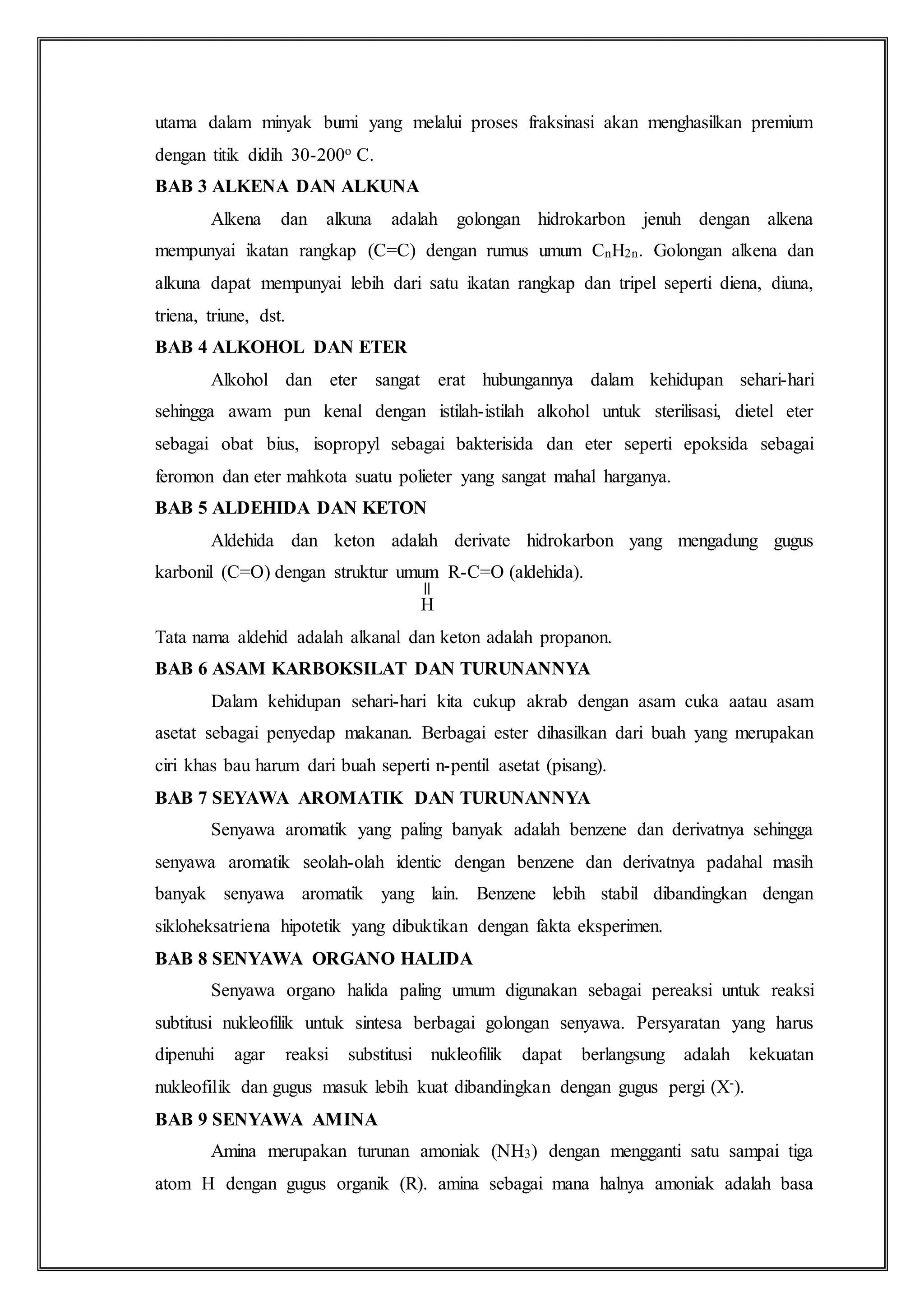 Hidrokarbon dan derivatnya | DOCX