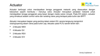 Hidrolik, pelumasan, auxiliary boiler pada sistem PLTU batubara | PPTX