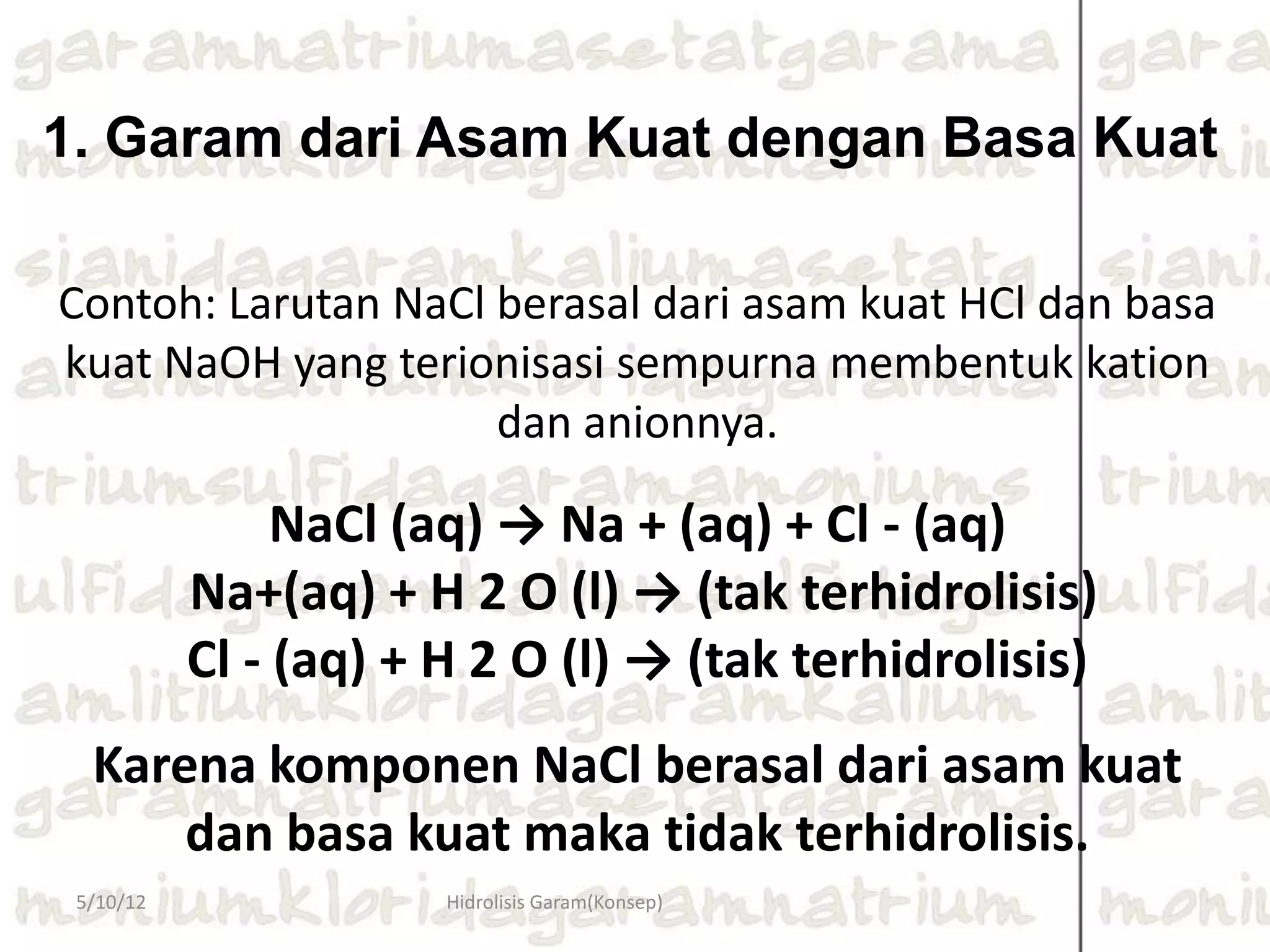Hidrolisis garam | PPTX