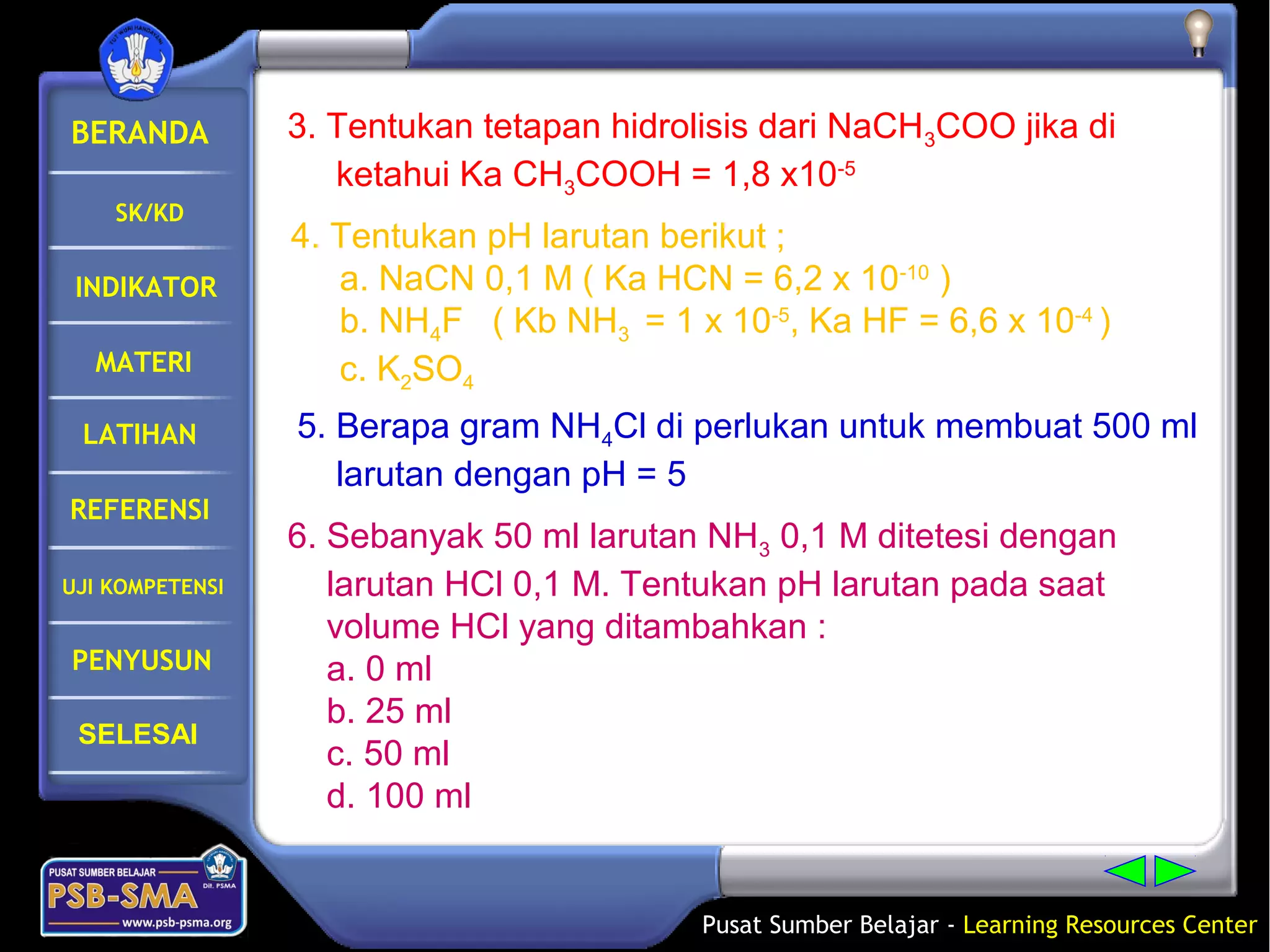 Hidrolisis garam | PPT
