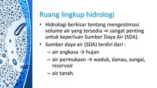 Siklus Hidrologi Siklus Hidrologi Siklus Hidrologi | PDF