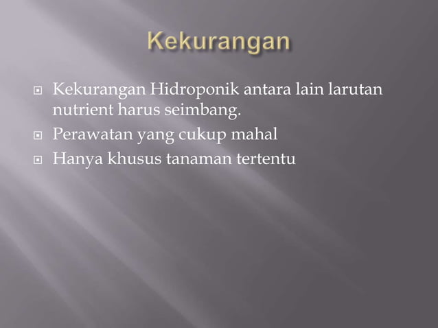 Hidroponik dan aeroponik | PPTX