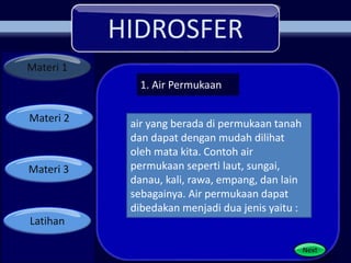MATERI HIDROSFER KELAS TUJUH FASE D.ppt