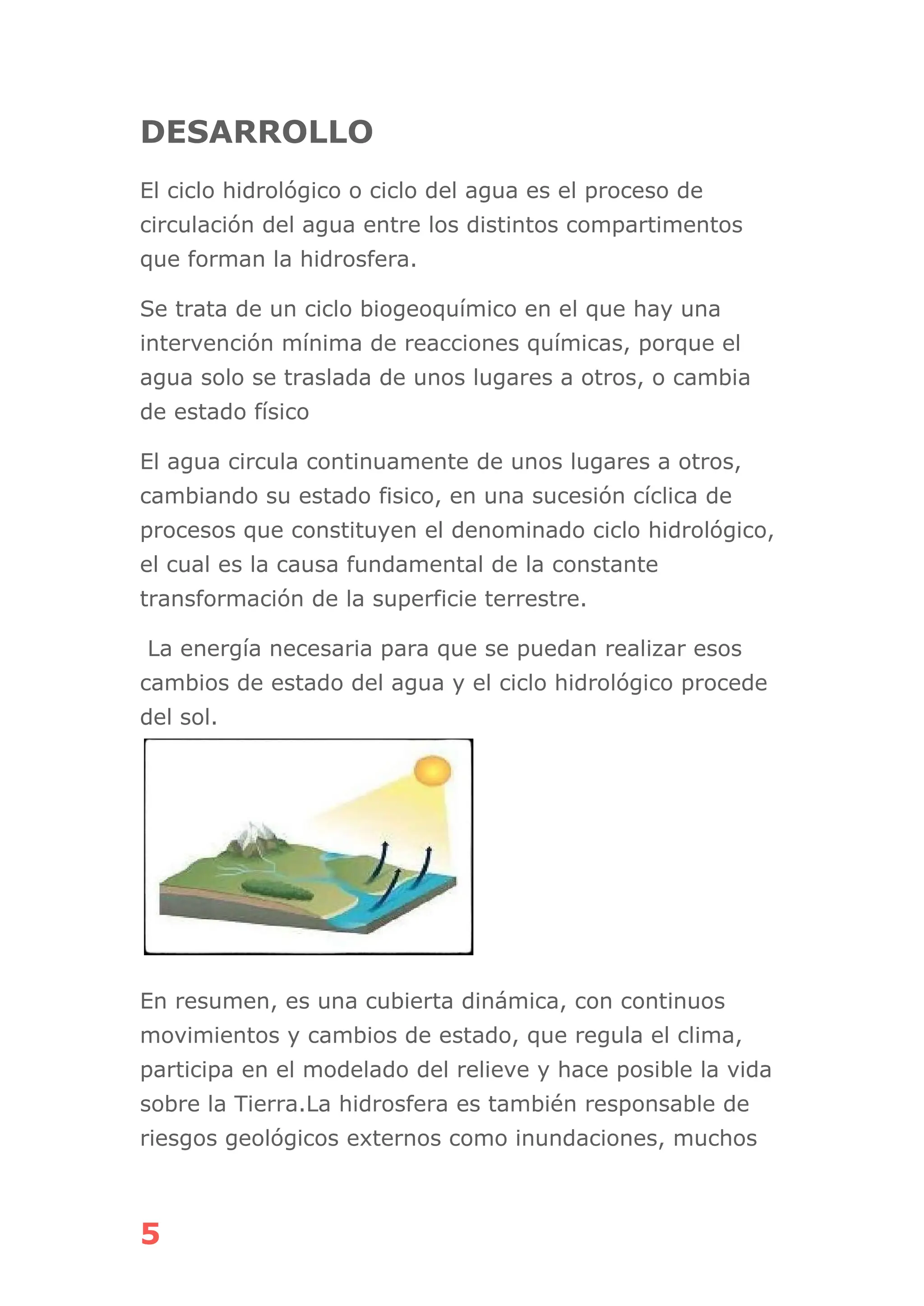 ALTERACIONES EN LA HIDROSFERA Y SU IMPACTO EN EL CICLO HIDROLÓGICO | DOCX