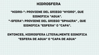 HIDROSFERA PRIMERO DE SECUNDARIA TOTAL GRATIS | PDF