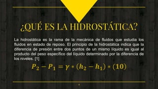 Hidrostatica grupo1 fisica ii | PPTX | Physics | Science