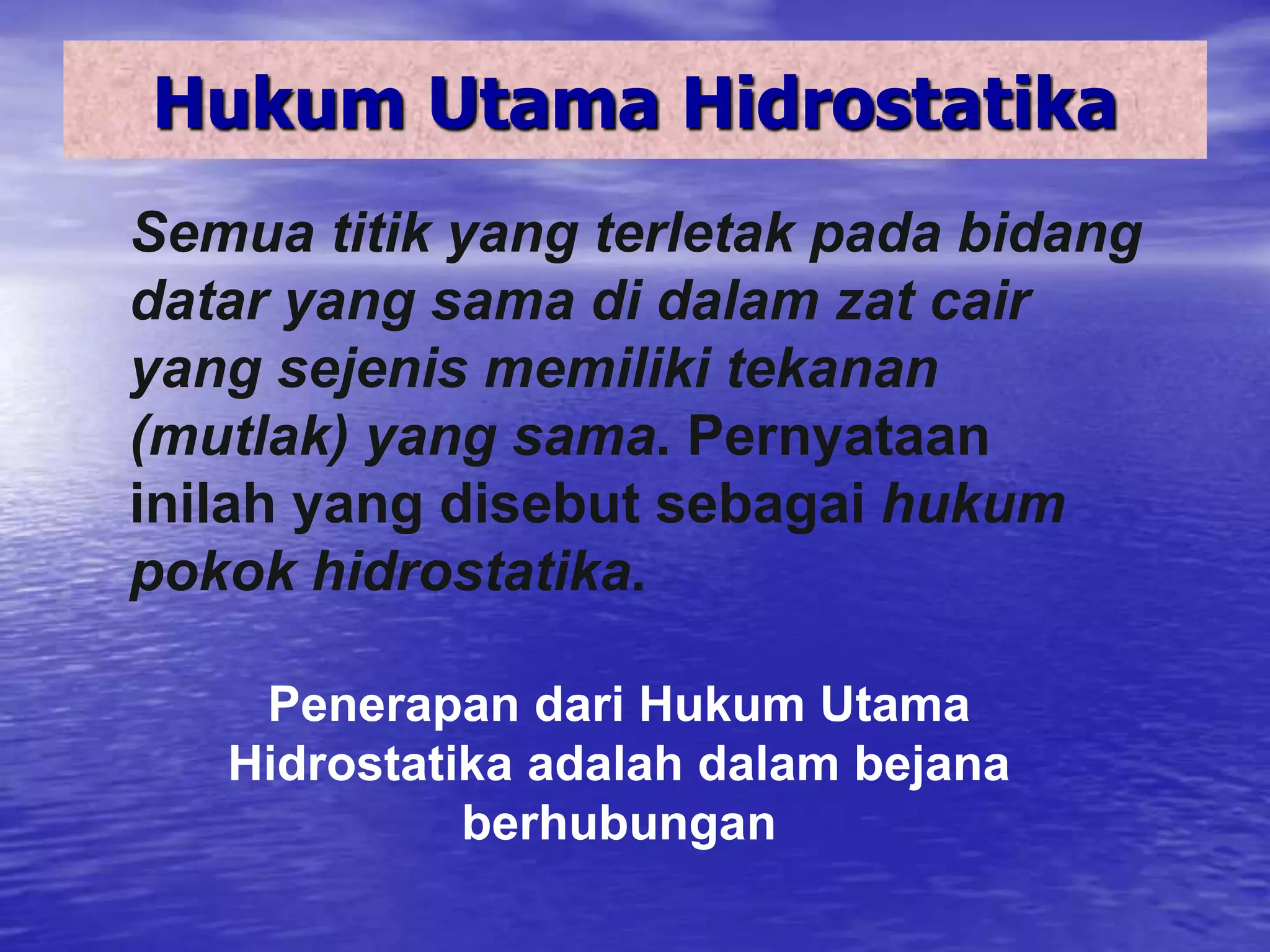 Hidrostatika | PPTX