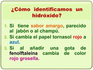 Hidroxidos 5 | PPTX