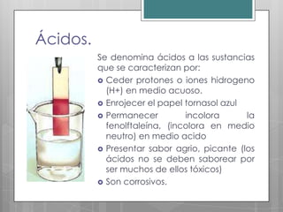Hidróxidos y ácidos | PPTX