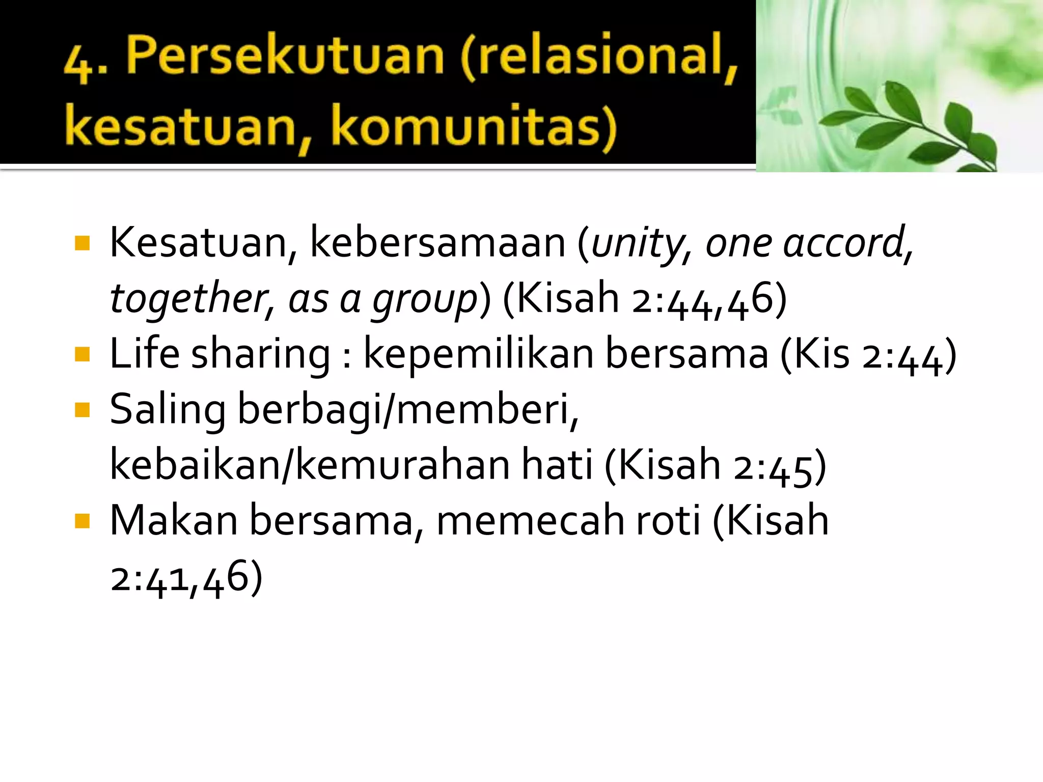 Hidup dalam persekutuan | PPTX