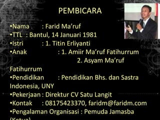 Hidup Islami Dengan Teknologi oleh Farid Ma'ruf | PPTX