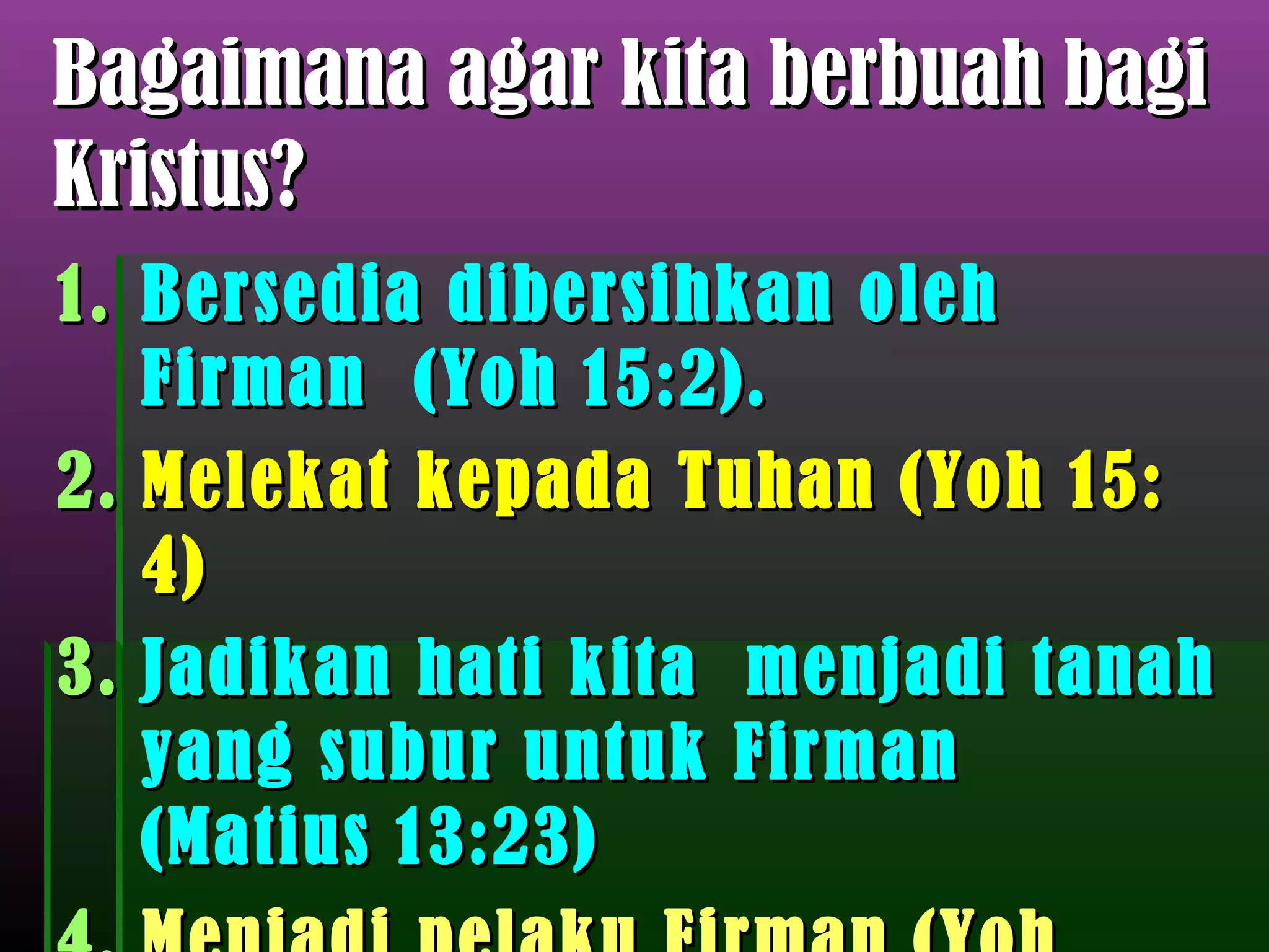 Hidup yang berbuah | PPT