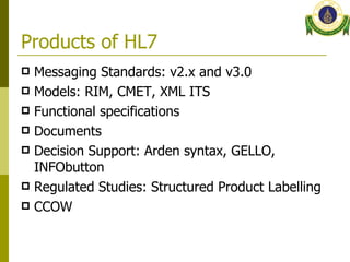 HL7 for TMI November 2009 | PPT