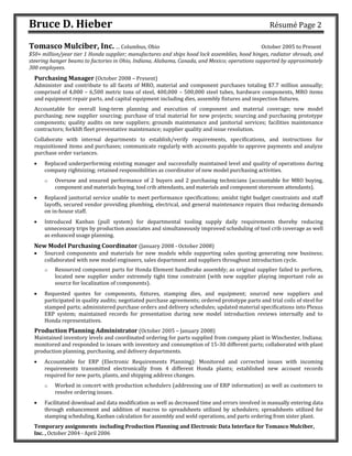 Hieber, Bruce Resume | PDF