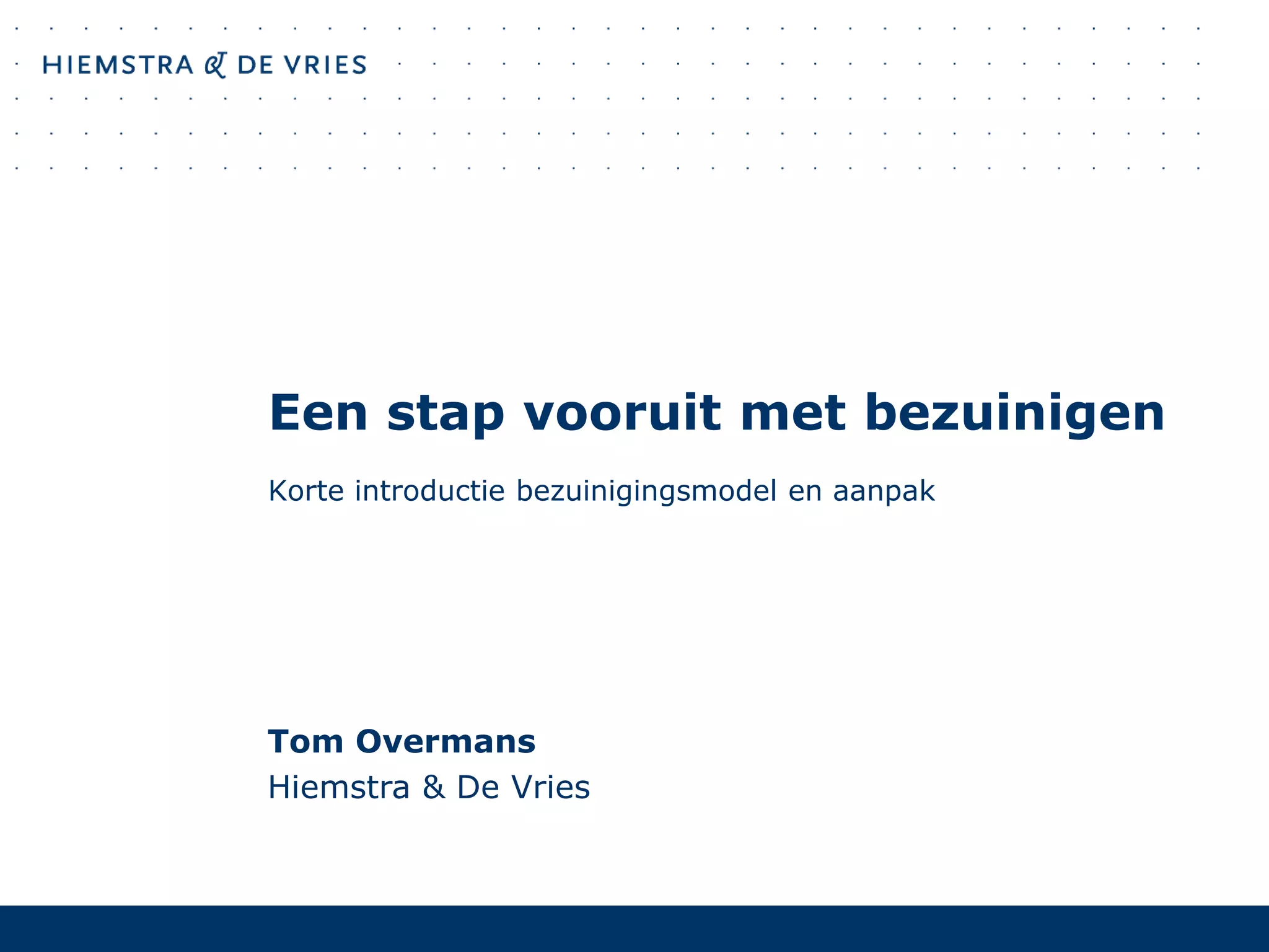 Vernieuwend Bezuinigen: introductie bezuinigingsmodel | PDF