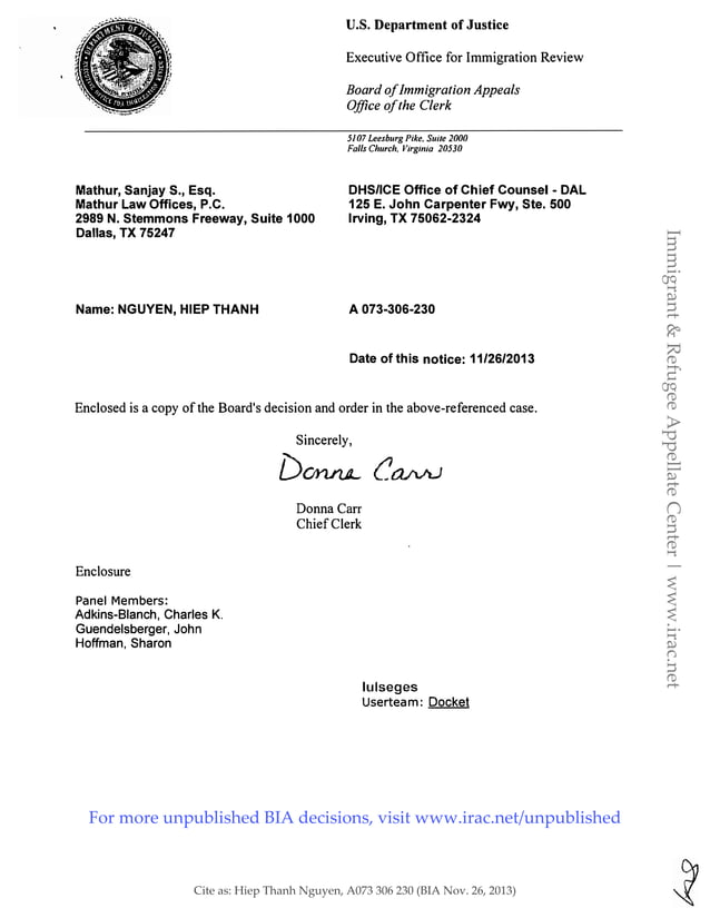 BIA reversal 3 Judge James A nugent | PDF