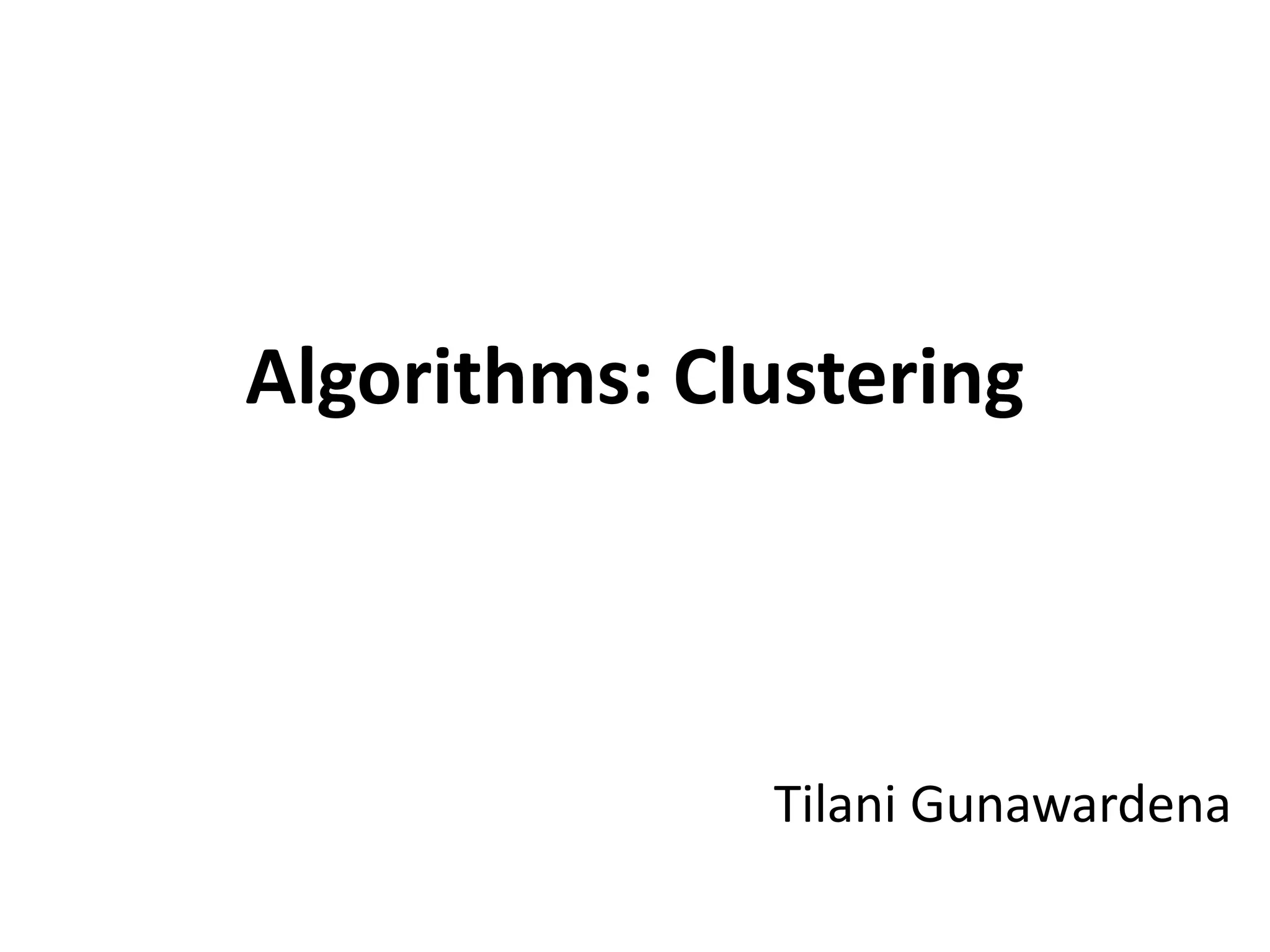Hierachical clustering | PPTX