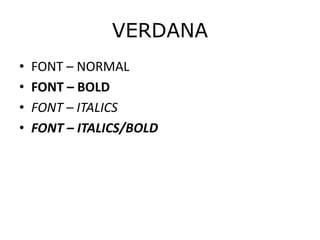 Hierachy of typefaces | PPTX