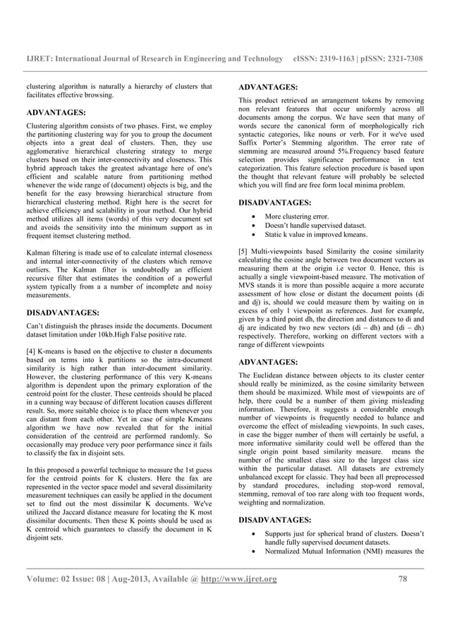 Hierarchal clustering and similarity measures along | PDF