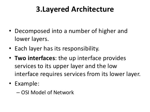 Hierarchical architecture