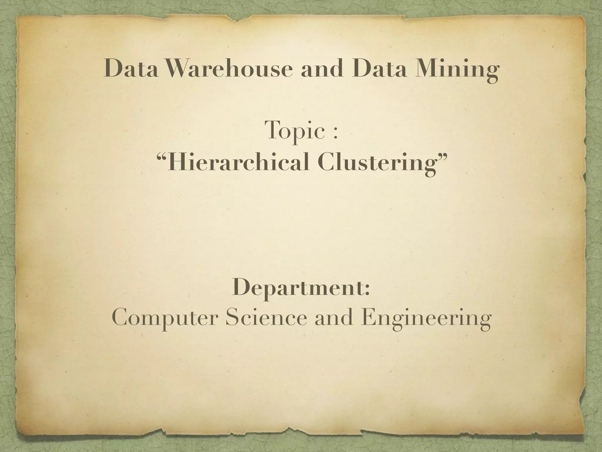 Hierarchical clustering | PDF | Databases | Computer Software and Applications