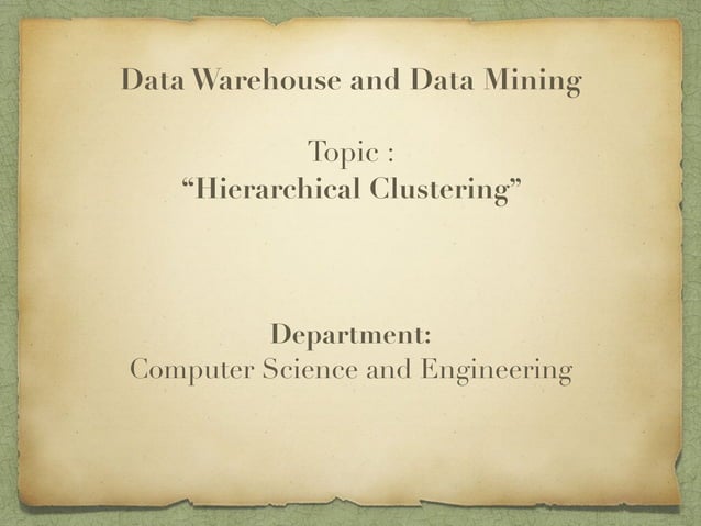 Hierarchical clustering | PDF | Databases | Computer Software and Applications