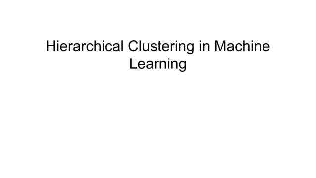 hierarchical clustering.pptx | Geography | Science