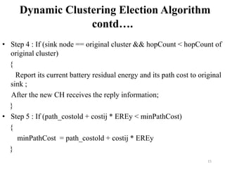Hierarchical clustering algo for wsn | PPT