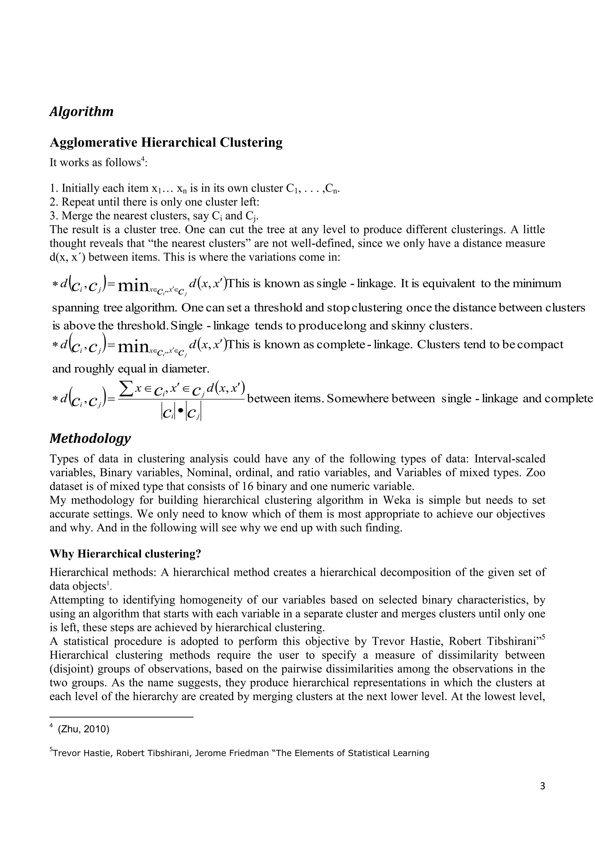 Hierarchical clustering of multi class data (the zoo dataset) | PDF | Physics | Science