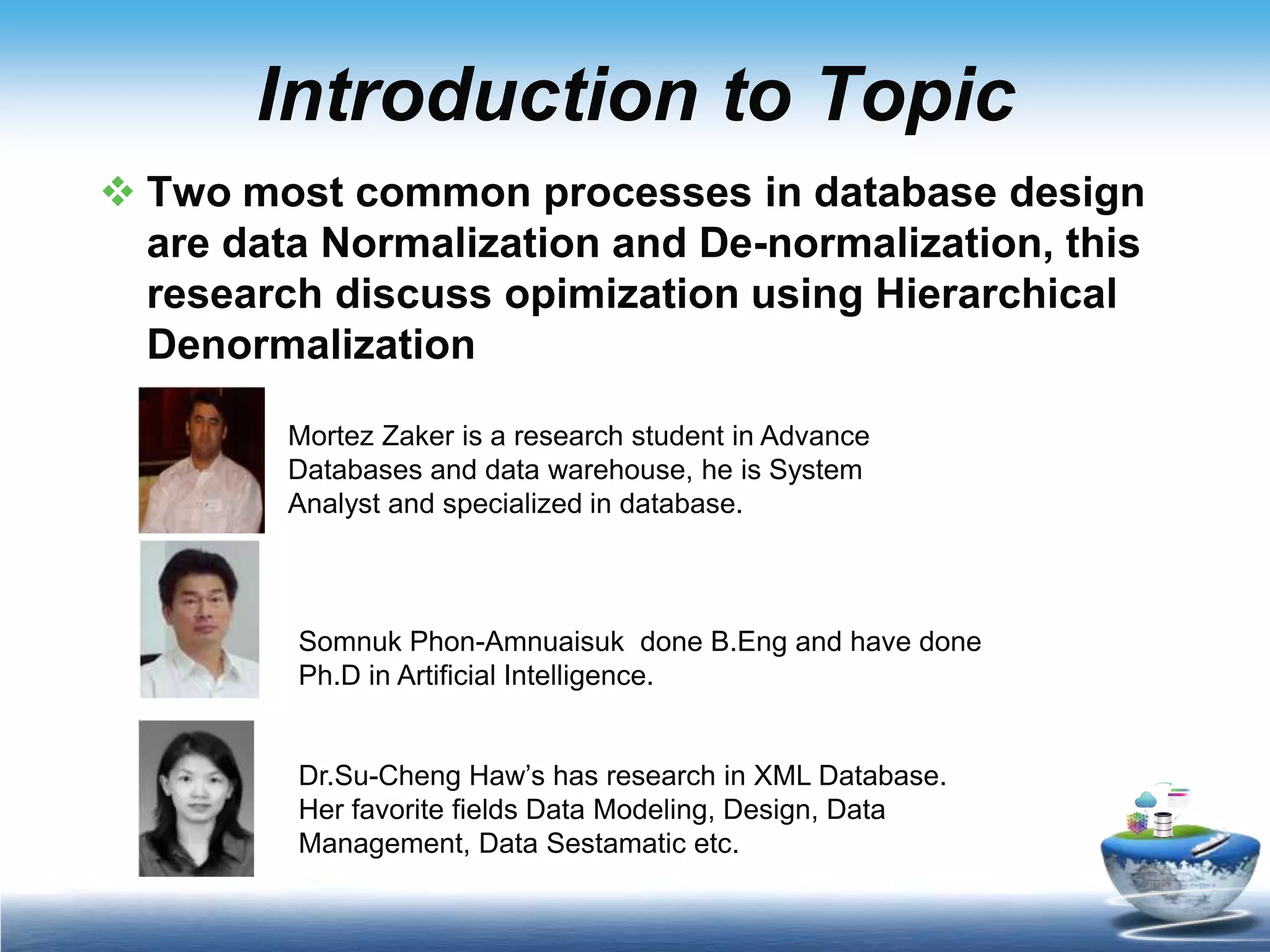 Hierarchical Denormalization | PPT