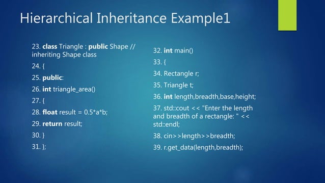 Hierarchical inheritance | PPTX
