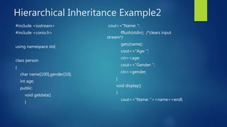 Hierarchical inheritance | PPTX