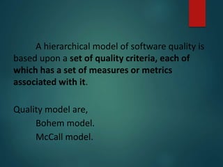 Hierarchical models of software quality | PPTX
