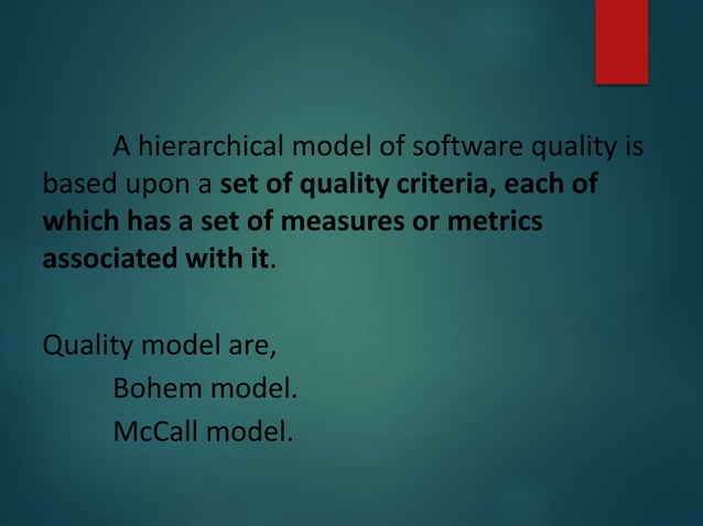 Hierarchical models of software quality | PPTX