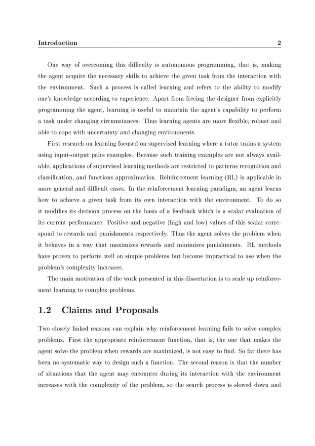 Hierarchical problem solving using reinforcement learning methodology and methods | PDF