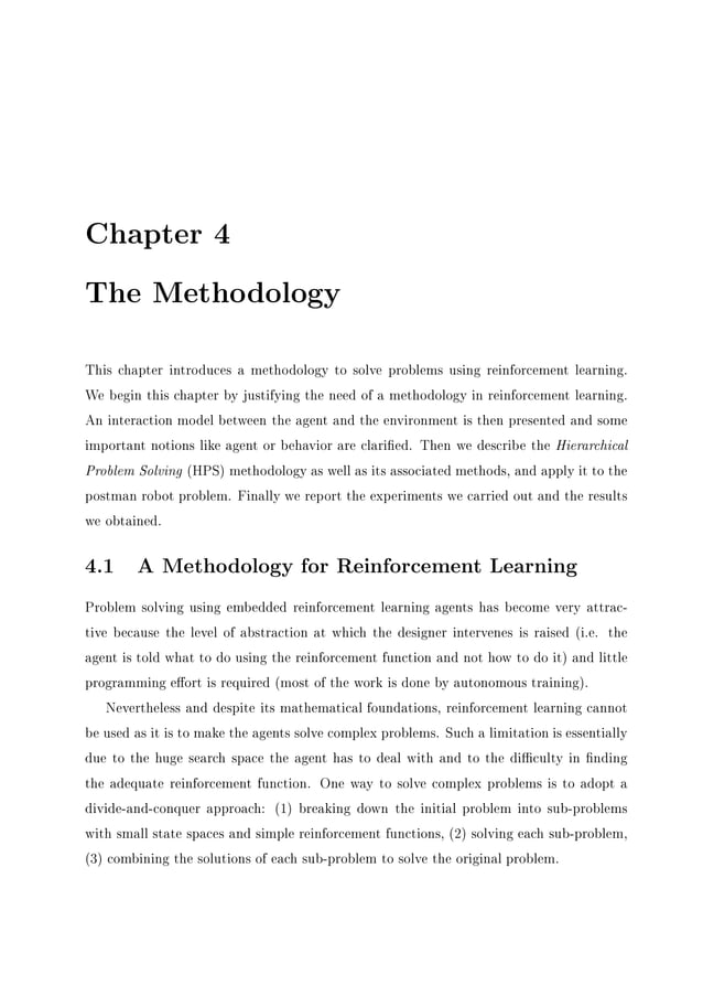 Hierarchical problem solving using reinforcement learning methodology and methods | PDF
