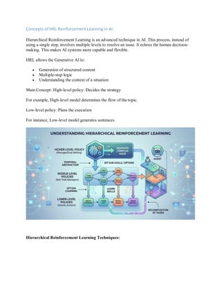 Hierarchical Reinforcement Learning Techniques in AI: Concepts, Methods ...